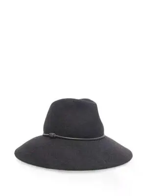Peserico Bead-embellished Wide-brim Hat - Grey