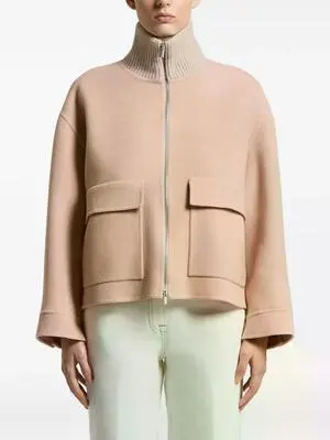 Peserico Ribbed-knit Panelled Jacket - Pink