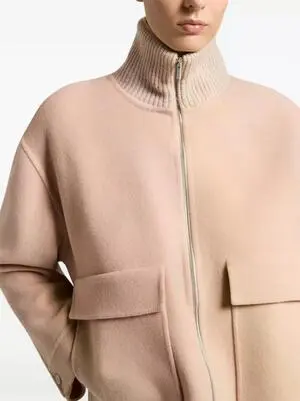 Peserico Ribbed-knit Panelled Jacket
