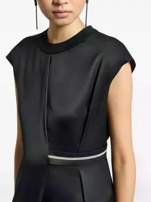 Peserico Chain-detail Pleated Midi Dress
