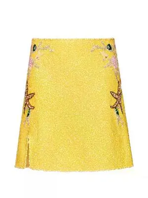 CLIO PEPPIATT Bead-embellished Marina Mini Skirt