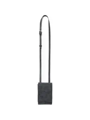 Peserico Calf Suede Foldover Crossbody Mini Bag - Grey