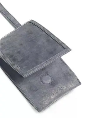 Peserico Calf Suede Foldover Crossbody Mini Bag