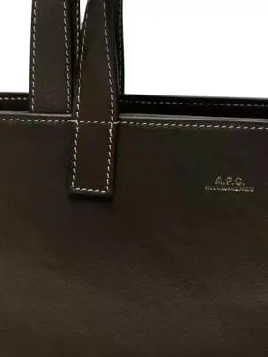 A.p.c. Small Drummer Leather Tote Bag