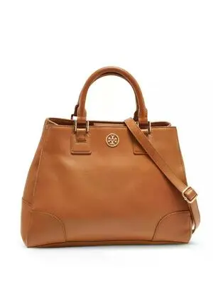 Tory Burch Robinson Saffiano Leather Tote Bag - Brown