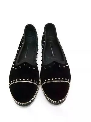 GIUSEPPE ZANOTTI Otium Studded Velvet Ballet Flats
