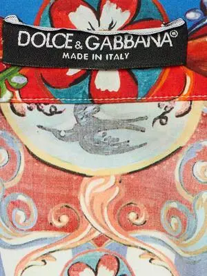 Dolce & Gabbana Carretto Siciliano Print Cropped Shirt