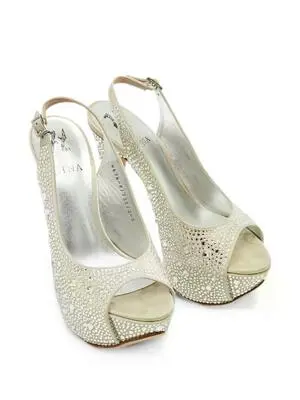 GINA Crystal-embellished Platform Sandals