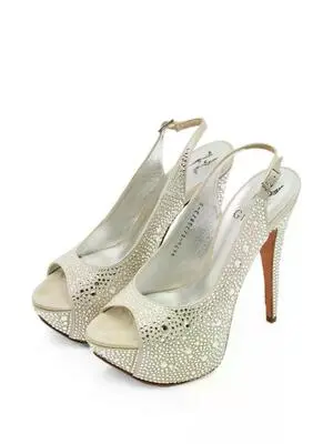 GINA Crystal-embellished Platform Sandals