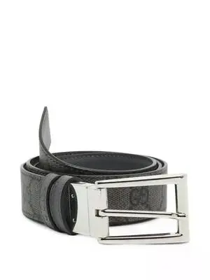 Gucci Gg Supreme Reversible Belt - Grey