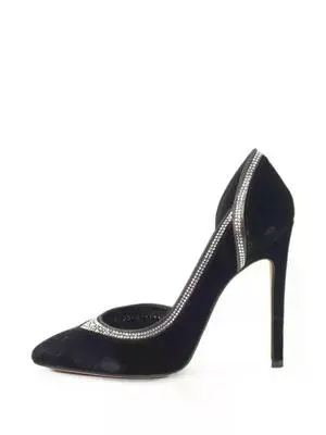 GINA Crystal-embellished D'orsay Pumps - Black