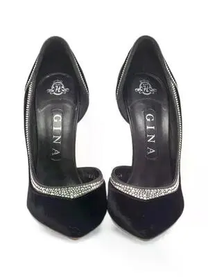 GINA Crystal-embellished D'orsay Pumps