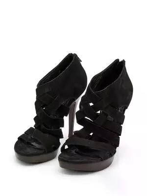 STUART WEITZMAN Suede Cross Strap Sandals Size
