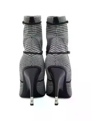 GIUSEPPE ZANOTTI Checked Fabric Ankle Boots