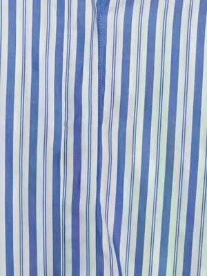Carolina Herrera Striped Lace-trim Blouse