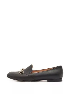 Gucci Leather Horsebit Detail Loafers - Black