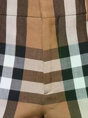 Burberry Check Print Slim-fit Wool Trousers