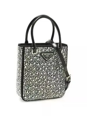 Prada Small Panier Crystal-embellished Tote Bag