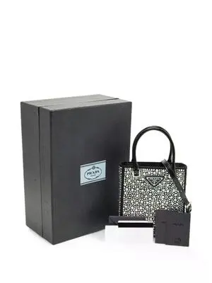 Prada Small Panier Crystal-embellished Tote Bag