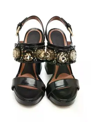 Marni Embellished Fussbett Sabot Sandals