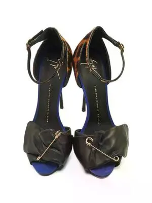 GIUSEPPE ZANOTTI Leather Sandals With Safety Pin Detail