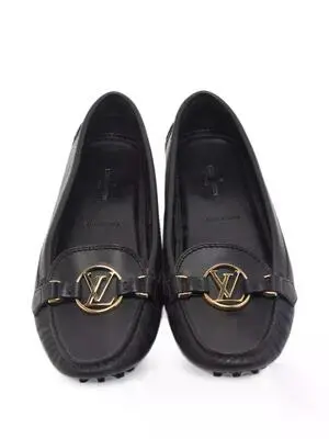 LOUIS VUITTON Dauphine Leather Loafers