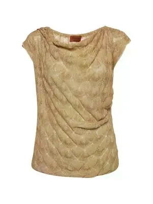 Missoni Cowl-neck Sheer Top