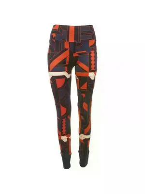 Hermès Typographic-print Silk Leggings