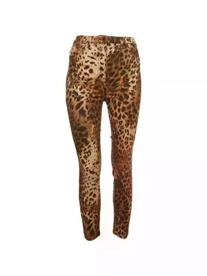Elisabetta Franchi Leopard-print Jeans - Brown