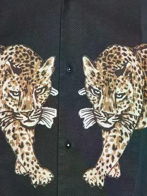 Dolce & Gabbana Leopard-appliqué Tuxedo Shirt