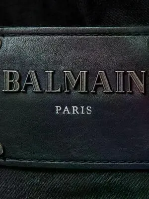 Balmain Ribbed Knee Skinny Jeans