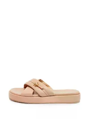 GIANVITO ROSSI Alima Crossover-strap Slides - Pink