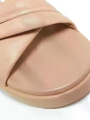 GIANVITO ROSSI Alima Crossover Strap Slides - Pink
