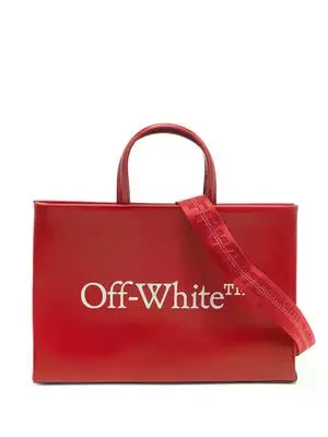 Off-White Logo Print Tote Bag - Red