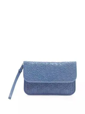 Dior 2019 Logo-embossed Pouch - Blue