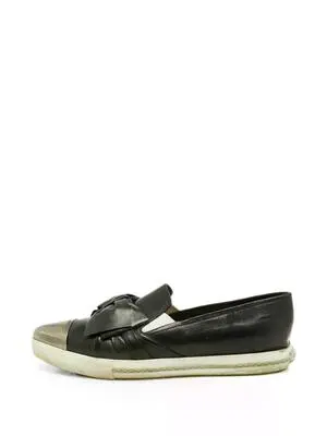 Miu Miu Knot Bow Loafers - Black