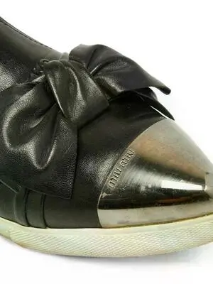 Miu Miu Knot Bow Loafers