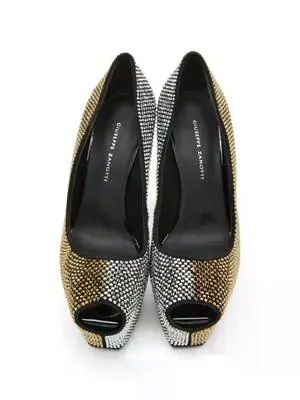 GIUSEPPE ZANOTTI Liza Crystal-embellished Pumps - Gold
