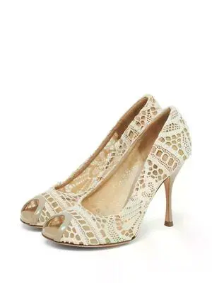 Dolce & Gabbana Lace Peep-toe Stiletto Pumps