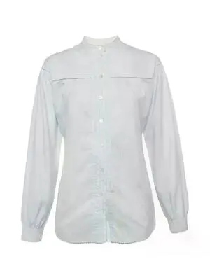 Burberry Striped Puff-sleeve Blouse