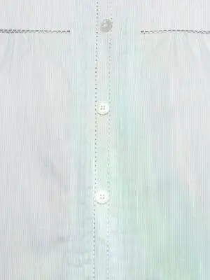 Burberry Striped Puff-sleeve Blouse