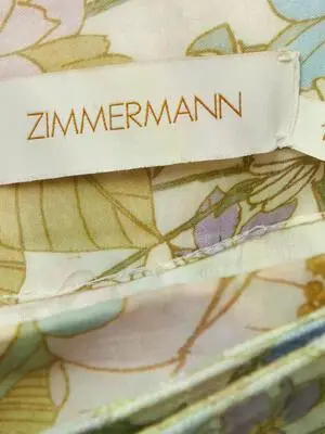 Zimmermann Floral-print Belted Maxi Skirt
