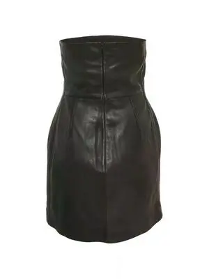 David Koma Strapless Quilted Dress - Black