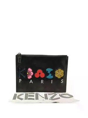 Kenzo Logo-patch Clutch Bag