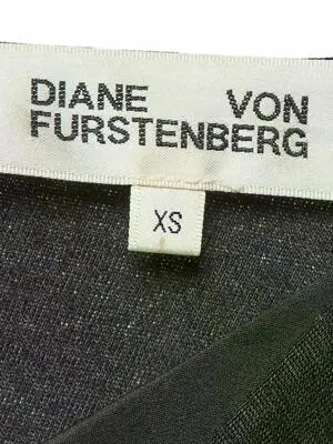 Diane Von Furstenberg V-neck Long Sleeve Knot Detail Midi Dress