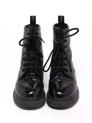 Alexander McQueen Oversized Croc-embossed Boots