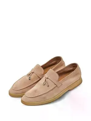 Loro Piana Summer Charms Walk Suede Loafers