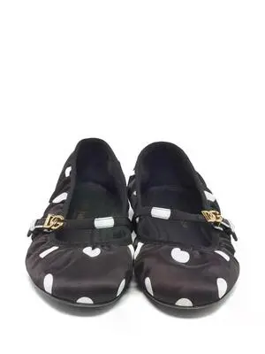 Dolce & Gabbana Dg Buckle Dot-print Ballet Flats