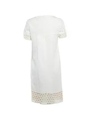 Max Mara Lace-insert Gabardine Mini Dress