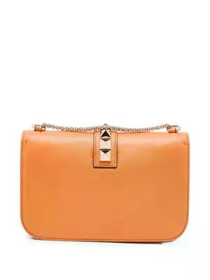 Valentino Garavani Glam Lock Rockstud Crossbody Bag - Orange